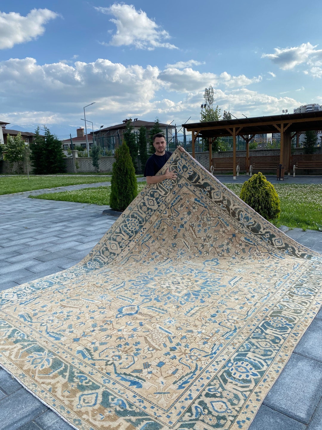 Extra Big Persian Rug / Vintage Persian Rug / %100 Wool Rug / - Etsy ...