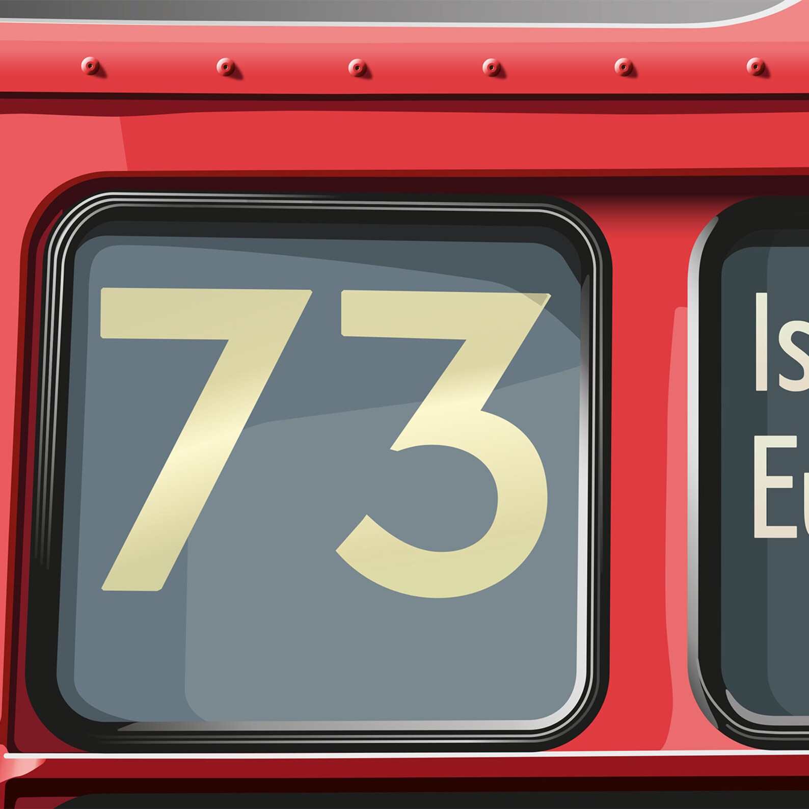 Routemaster London Bus Destination Blind, Giclée Prints – Routes 73 ...