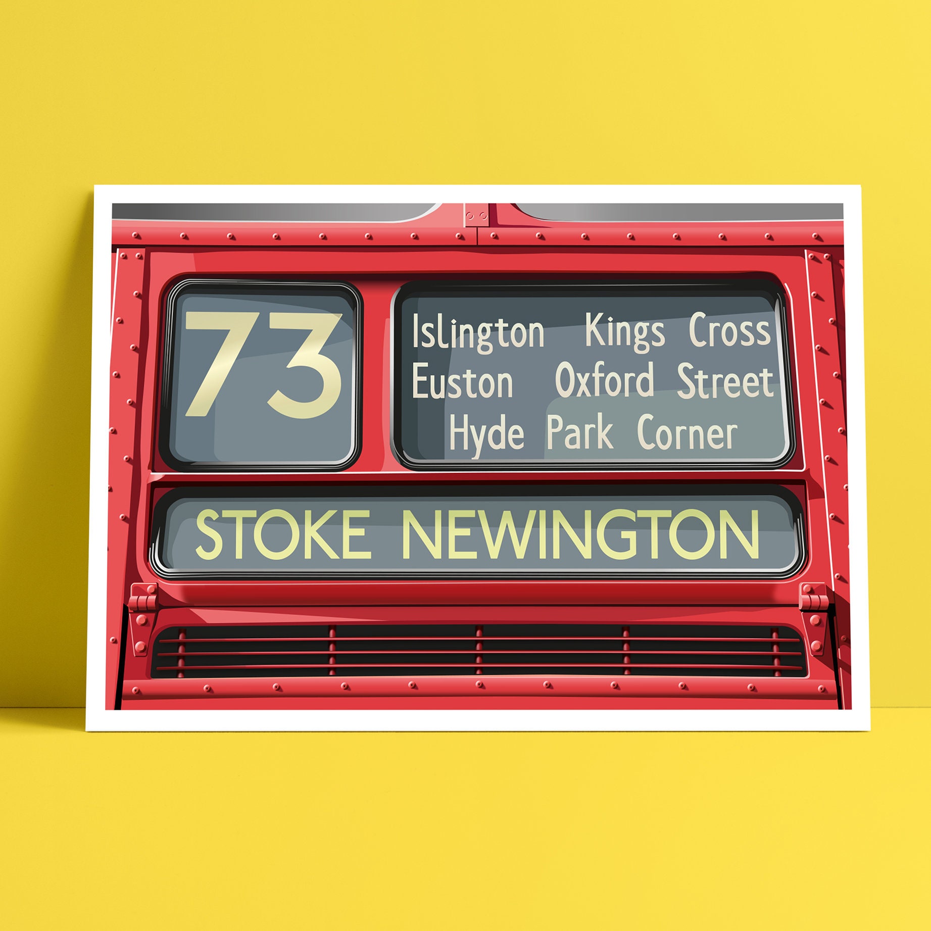 Routemaster London Bus Destination Blind, Giclée Prints – Routes 73 ...