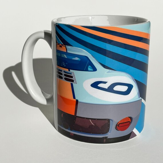 Ford GT40 Number 6 Gulf Racing Car Ceramic Mug and Coaster - Etsy UK