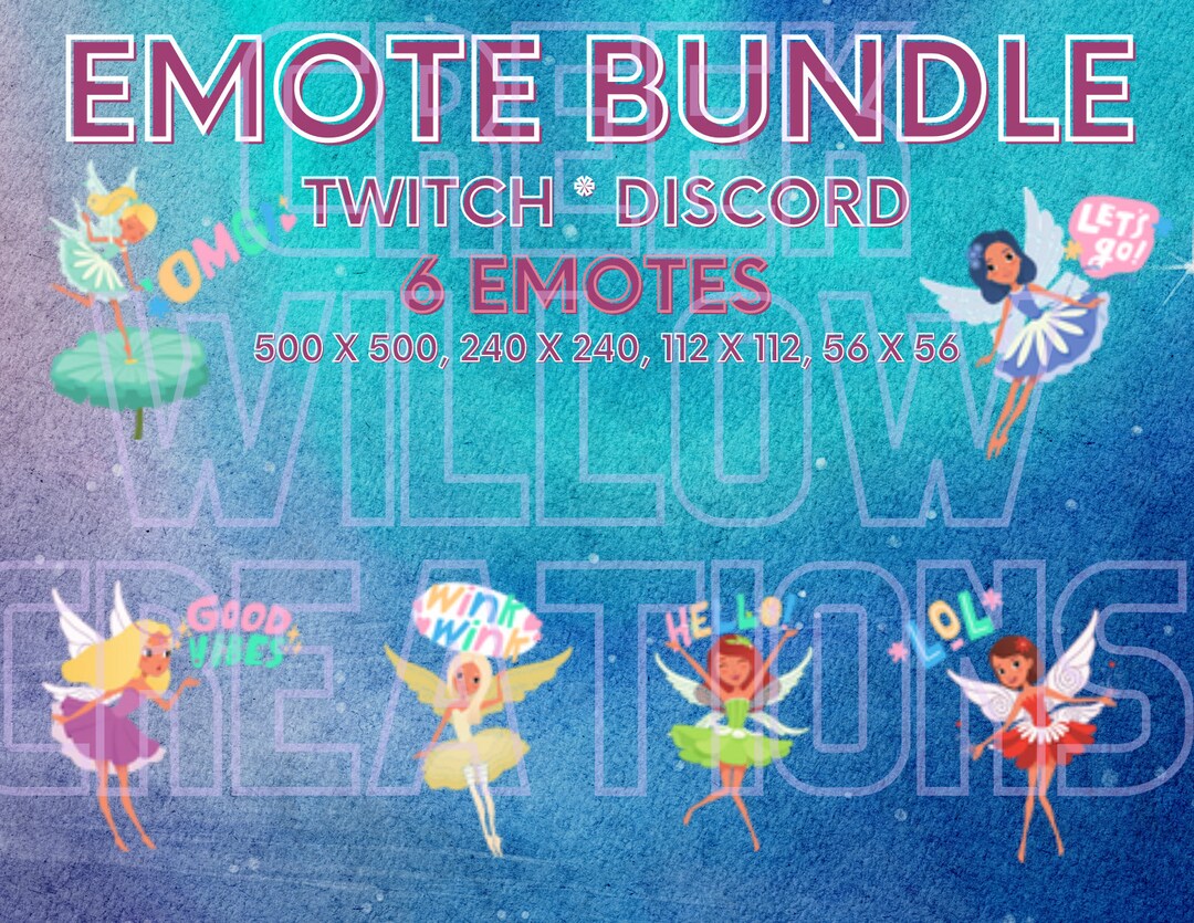 Fairy Emotes Twitch Emotes Gamer Pack Discord Emotes - Etsy