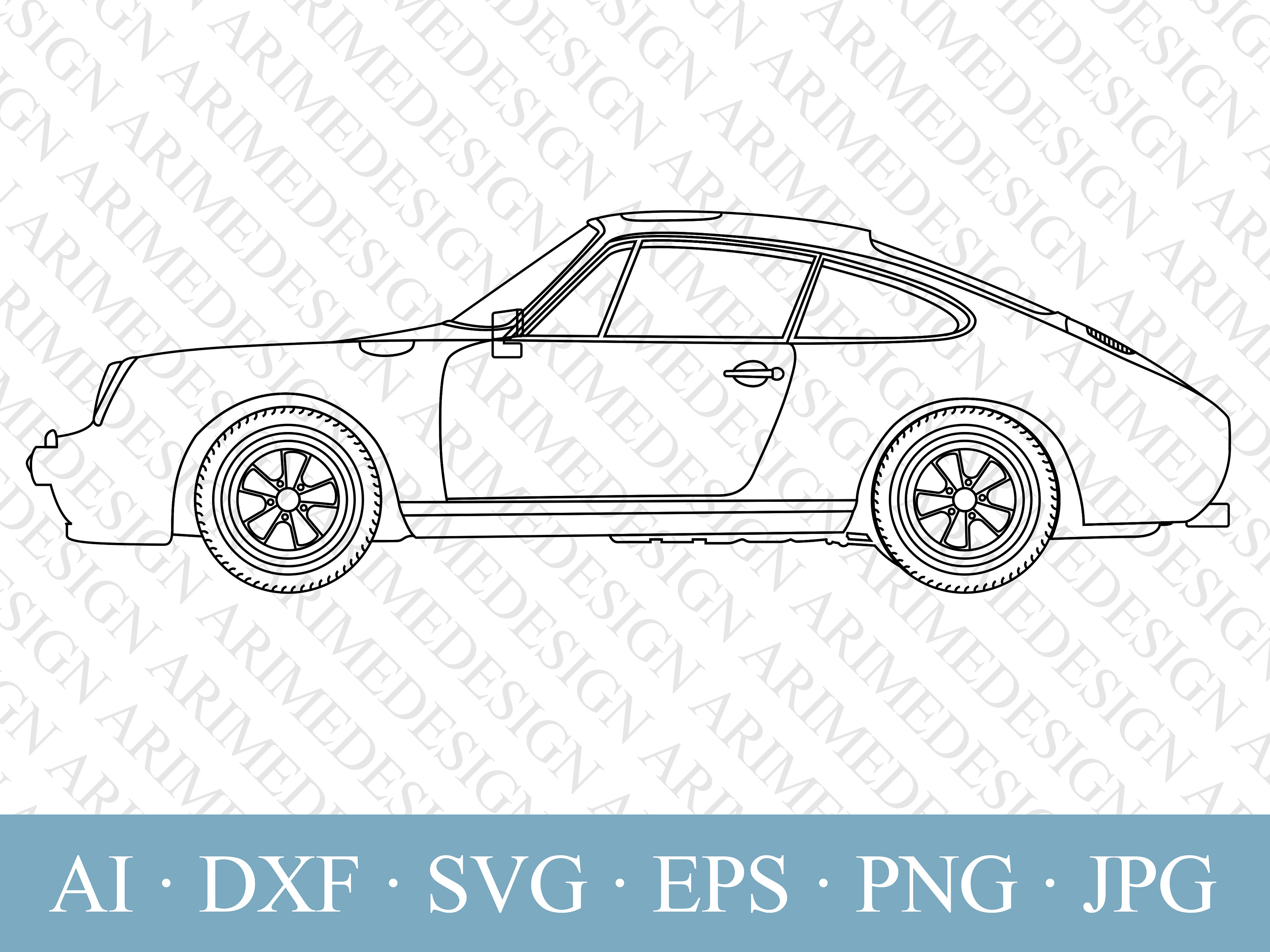 Porsche 911 Vector Bundle / Classic Cars Retro Clip Art Svg - Etsy