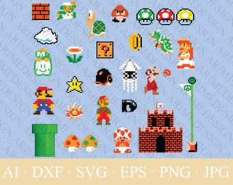 8 Bit Mario Characters