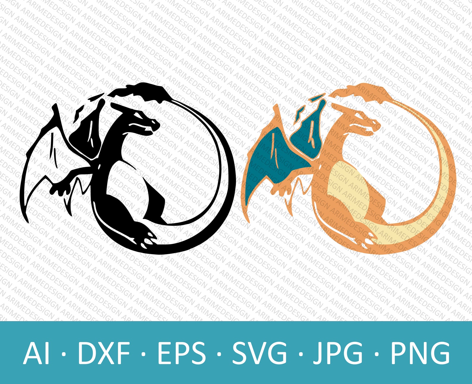 Pokemon Charizard Vector Bundle / Pokemon Charizard Clip Art - Etsy Canada