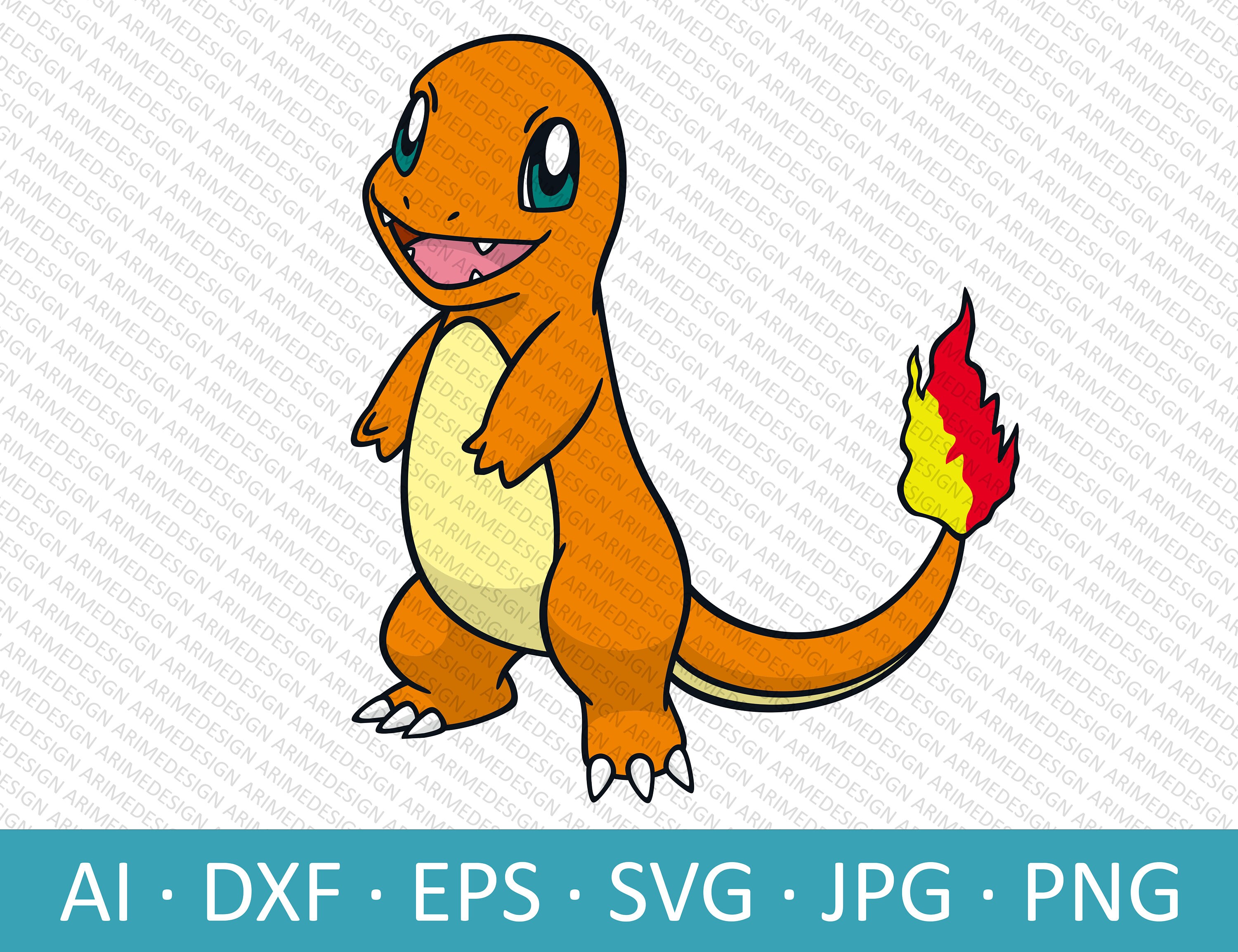 Charmander Svg Pokemon Cricut Vector Bundle / Charmander Clip - Etsy