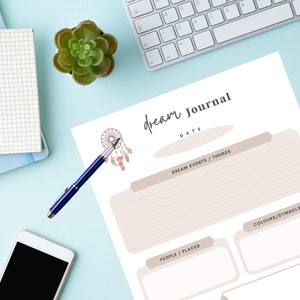 Strange Dream Tracker, Printable Dream Journal, Dream Tracker ...