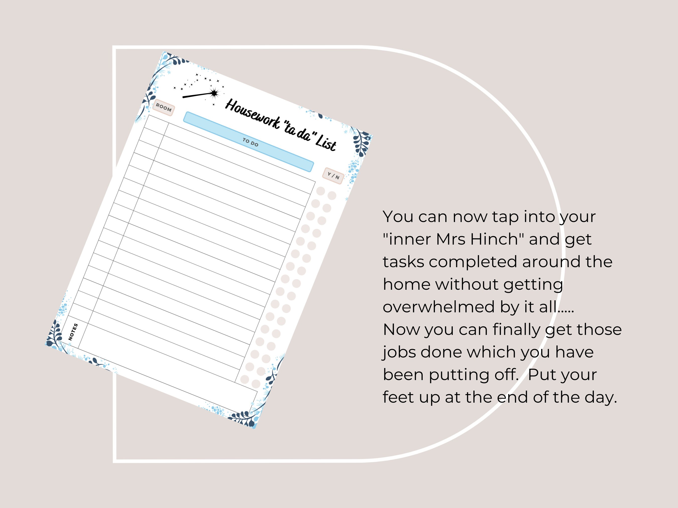 Housework Tracker, Housework Planner, Cleaning Schedule, Hinch List ...