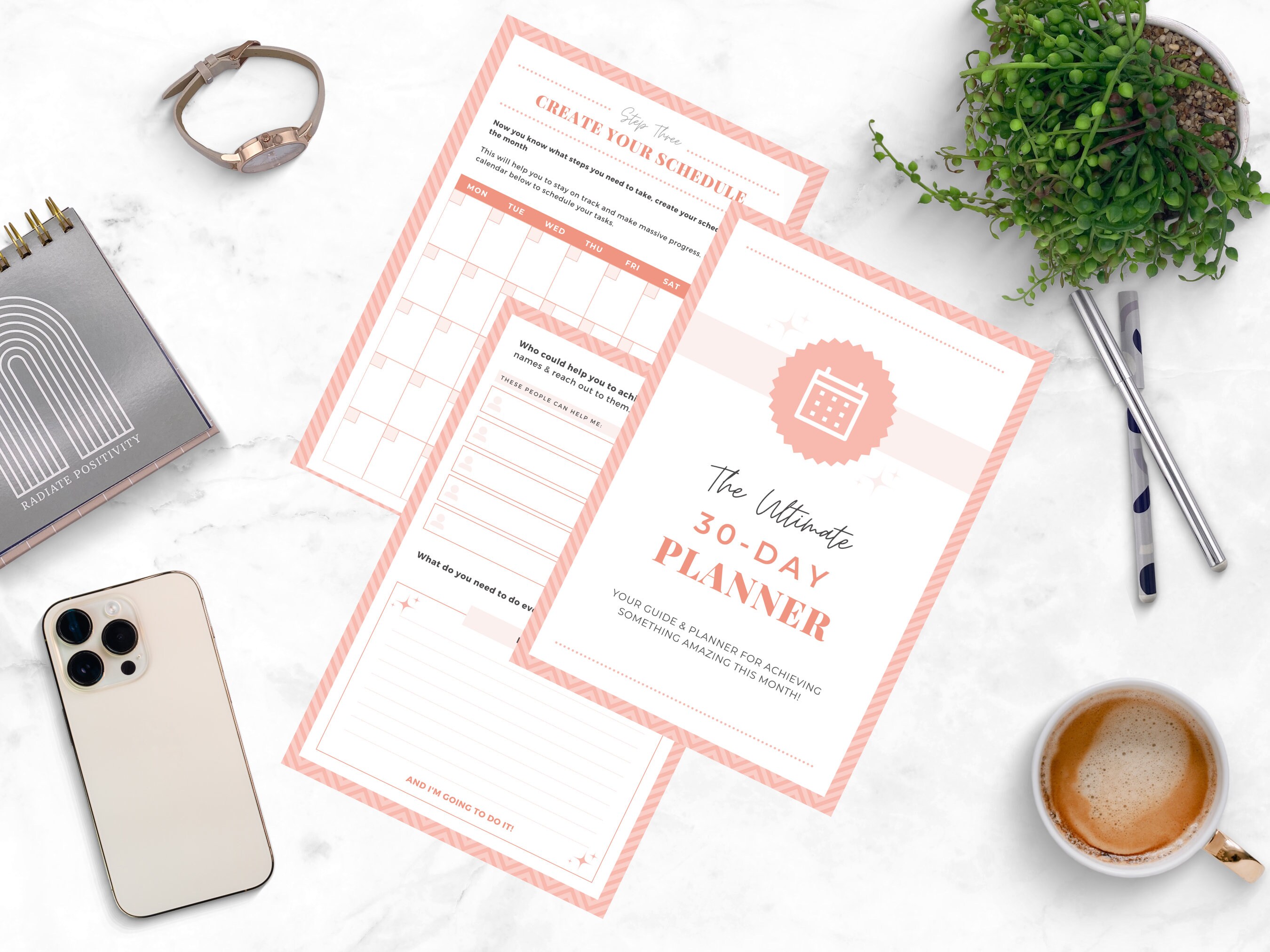 Productivity Planner Printable, Monthly Planning Workbook, Printable ...