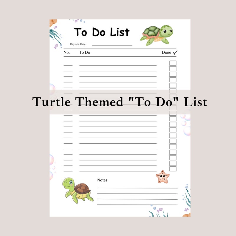 Daily Turtle Calendar - Etsy