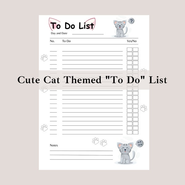 To Do List Printable - Etsy