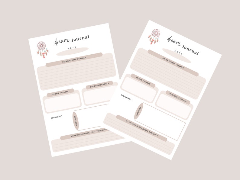 Strange Dream Tracker, Printable Dream Journal, Dream Tracker ...