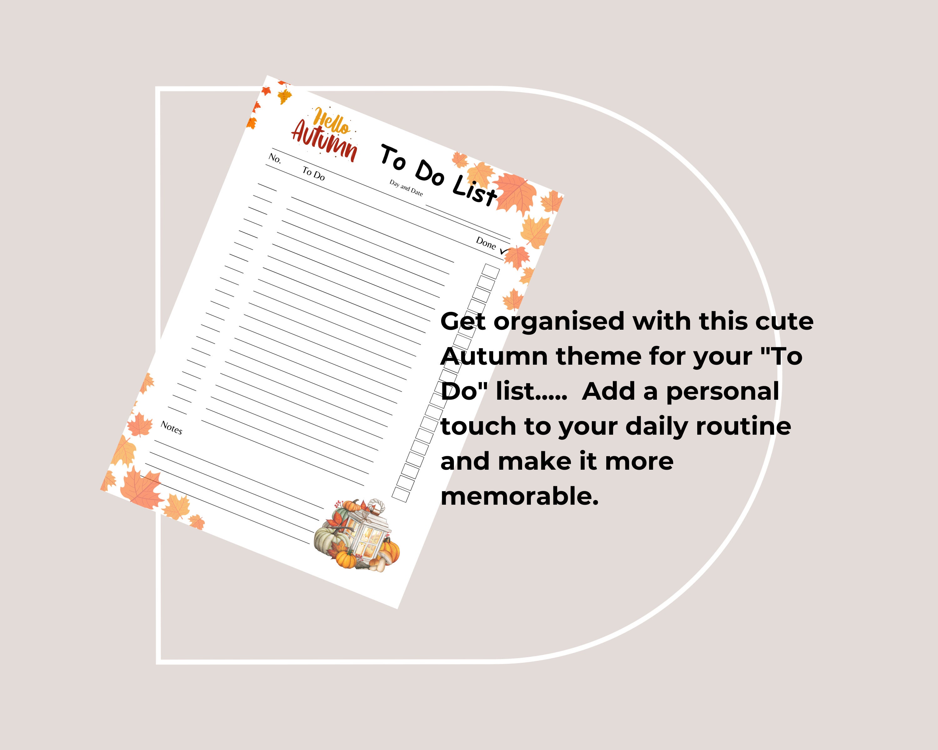 Printable to Do List for Autumn, Printable Bucket List for Autumn ...