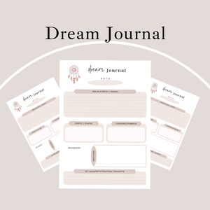 Strange Dream Tracker, Printable Dream Journal, Dream Tracker ...