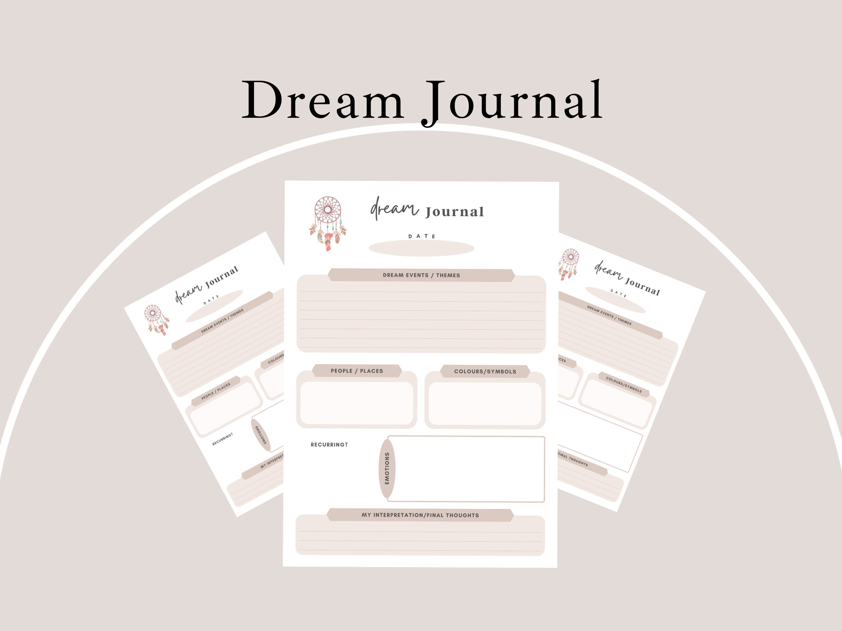 Strange Dream Tracker, Printable Dream Journal, Dream Tracker ...