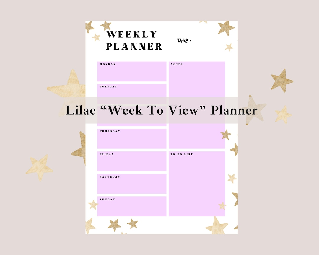 Week to View Printable Planner, Minimal Weekly Planner Printable PDF ...