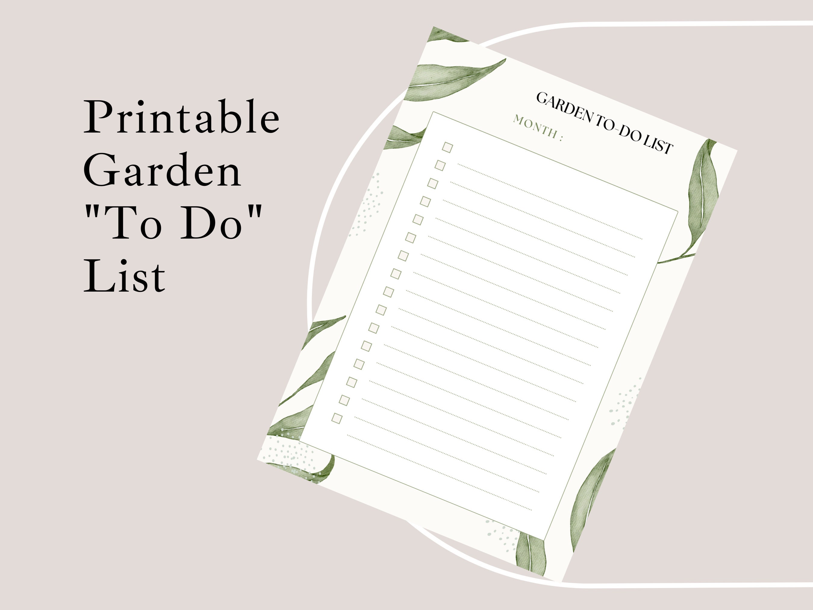 Printable Yearly Gardening Checklist, Gardening Checklist Printable ...