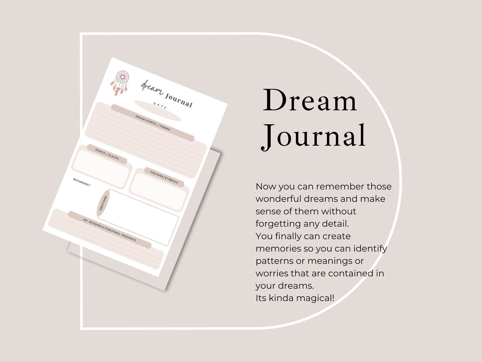 Strange Dream Tracker, Printable Dream Journal, Dream Tracker ...