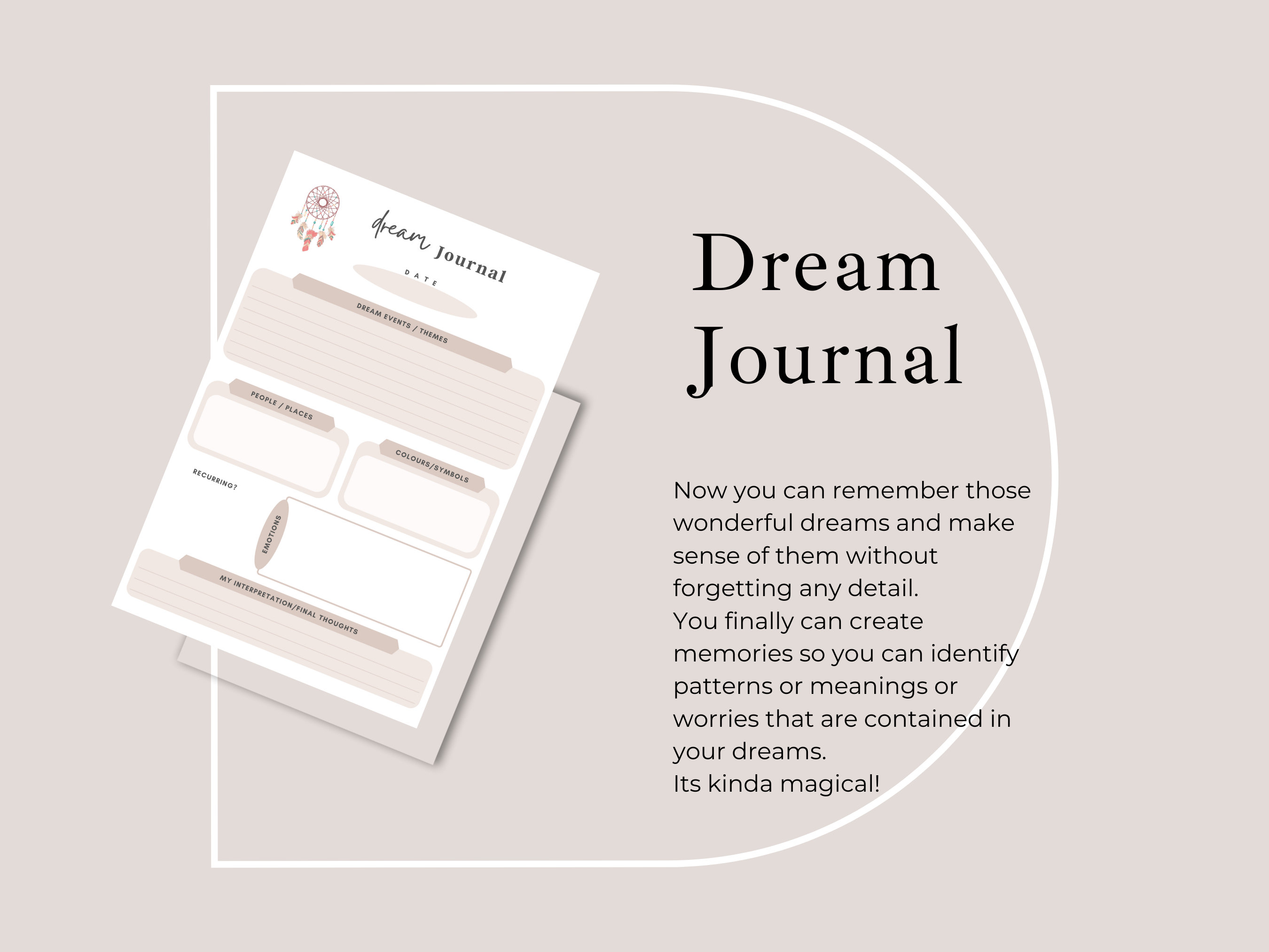 Strange Dream Tracker, Printable Dream Journal, Dream Tracker ...