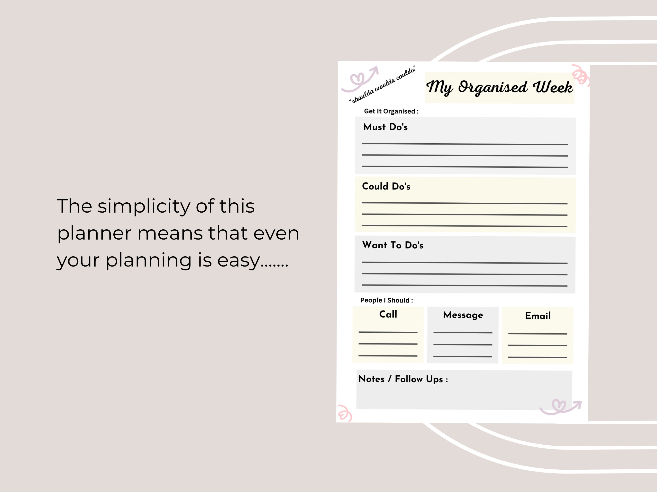Weekly Planner Printable to Do List, Weekly Planner Printable ...