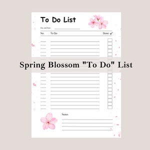 Printable to Do List for Springtime, Spring Cleaning to Do List ...