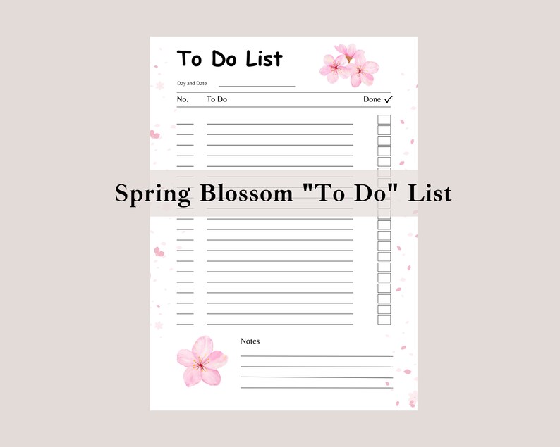 Printable to Do List for Springtime, Spring Cleaning to Do List ...