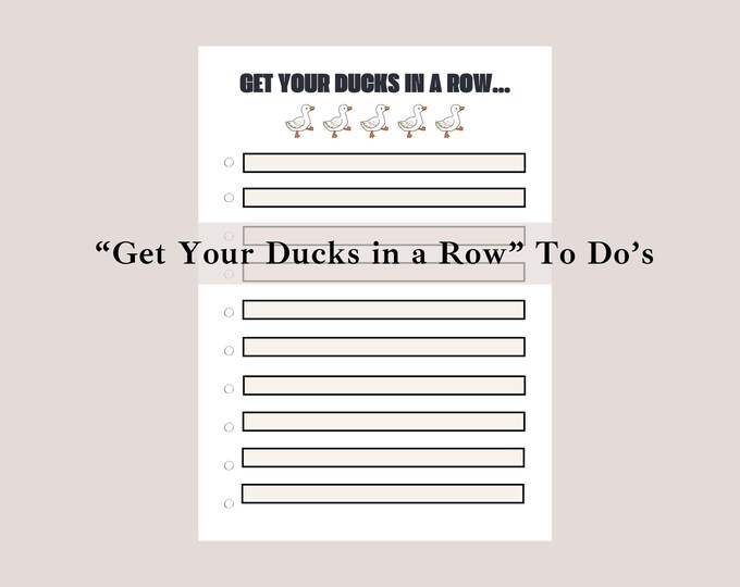 Funny Duck to Do List, Printable, Digital Product, Humorous Stationery ...