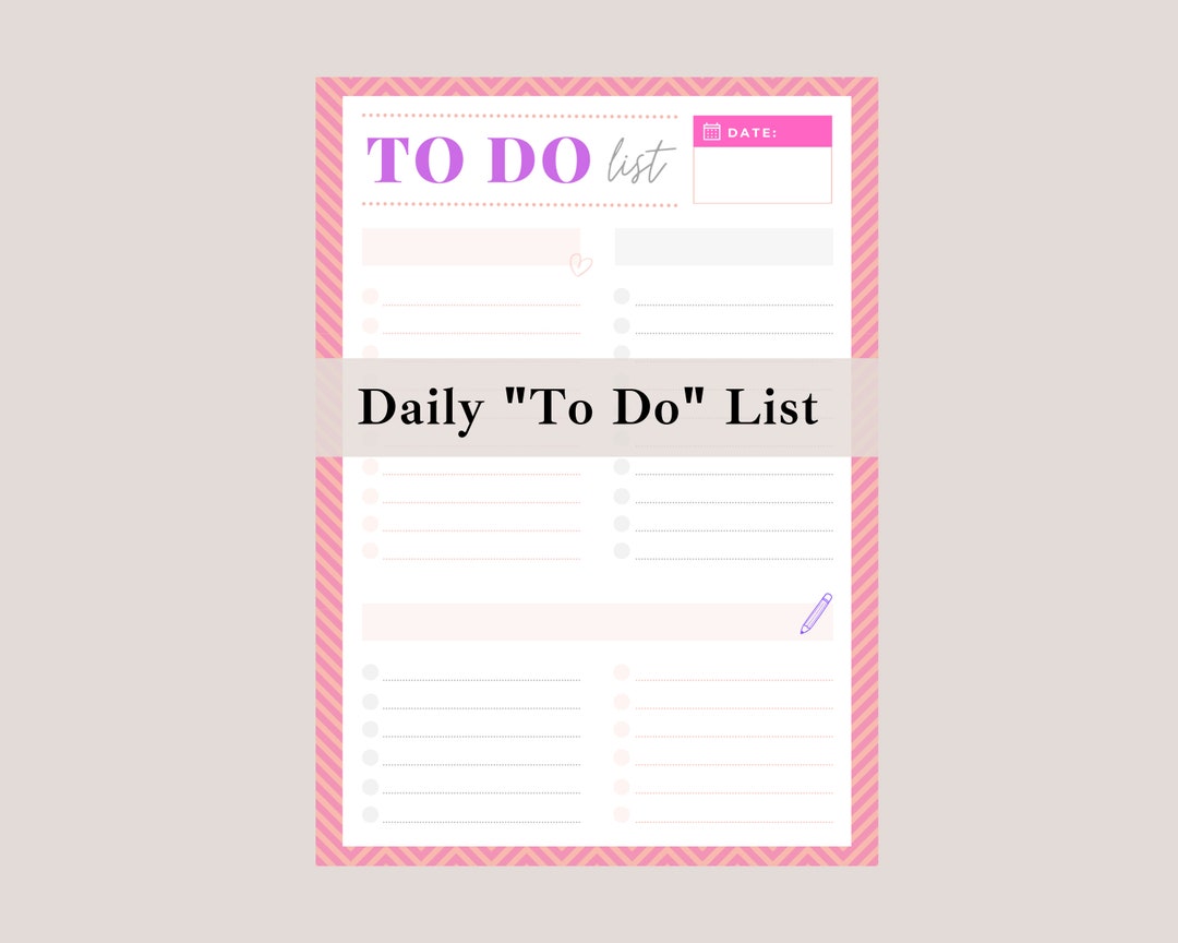 Daily Organization Printout, Organization Planner for Each Day, ADHD ...