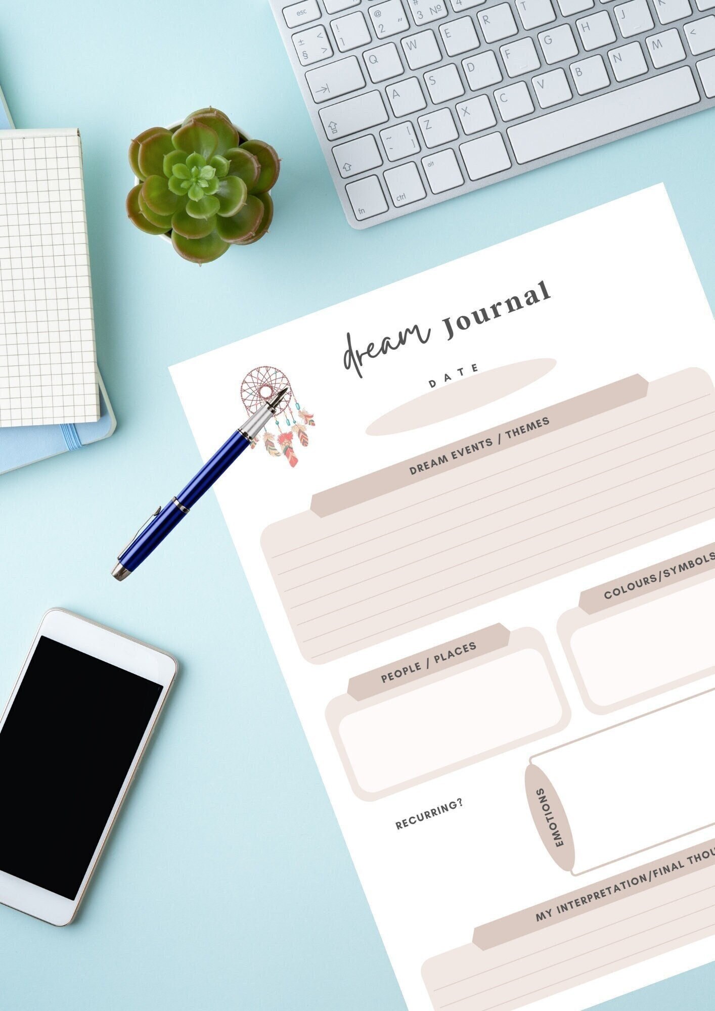 Strange Dream Tracker, Printable Dream Journal, Dream Tracker ...