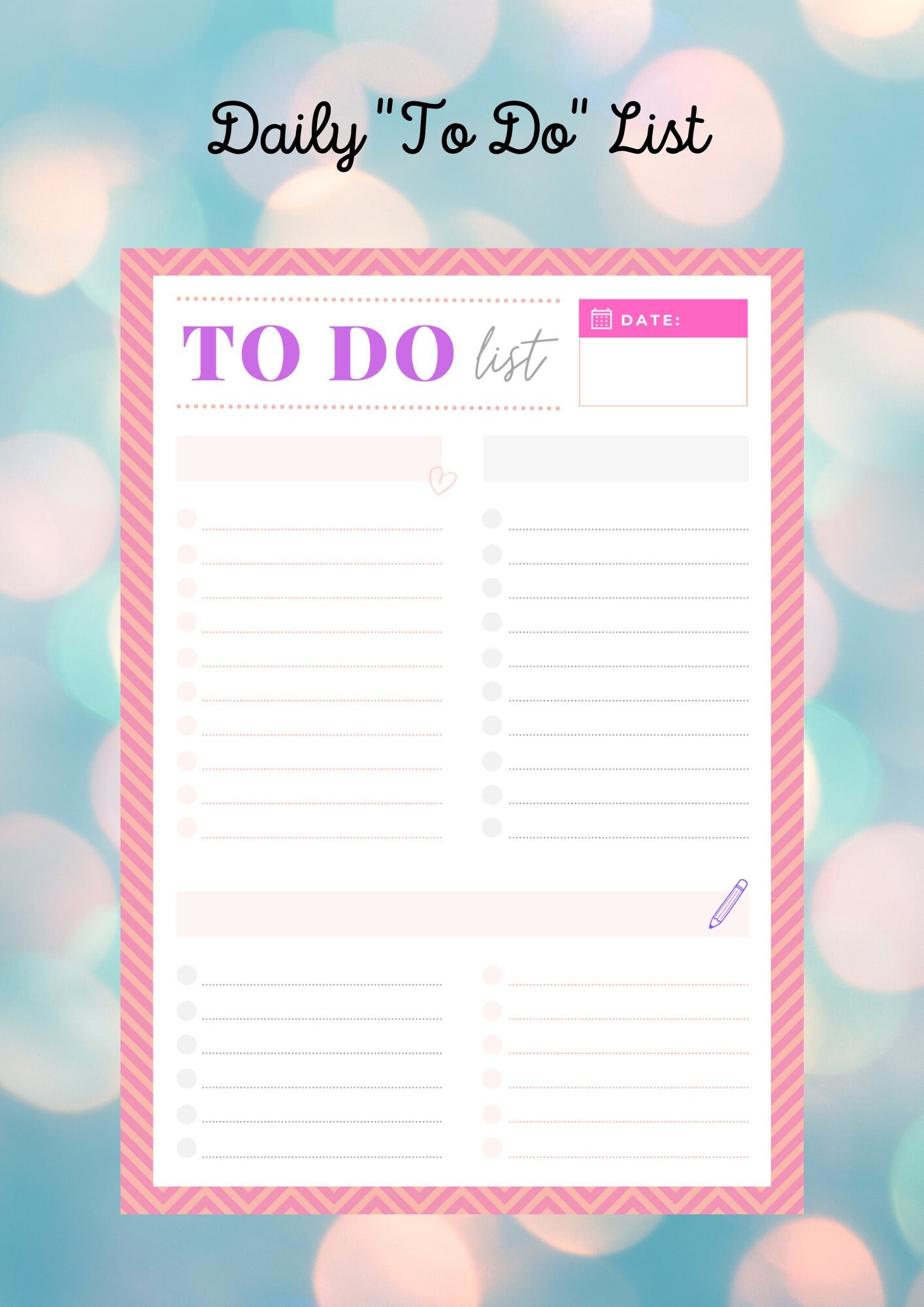 Daily Organization Printout, Organization Planner for Each Day, ADHD ...