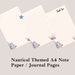 Nautical Themed A4 Note Paper Pages, Note Paper for Letter Writing ...