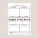 Printable Monochrome A4 Vision Board, Vision Board for Manifesting ...