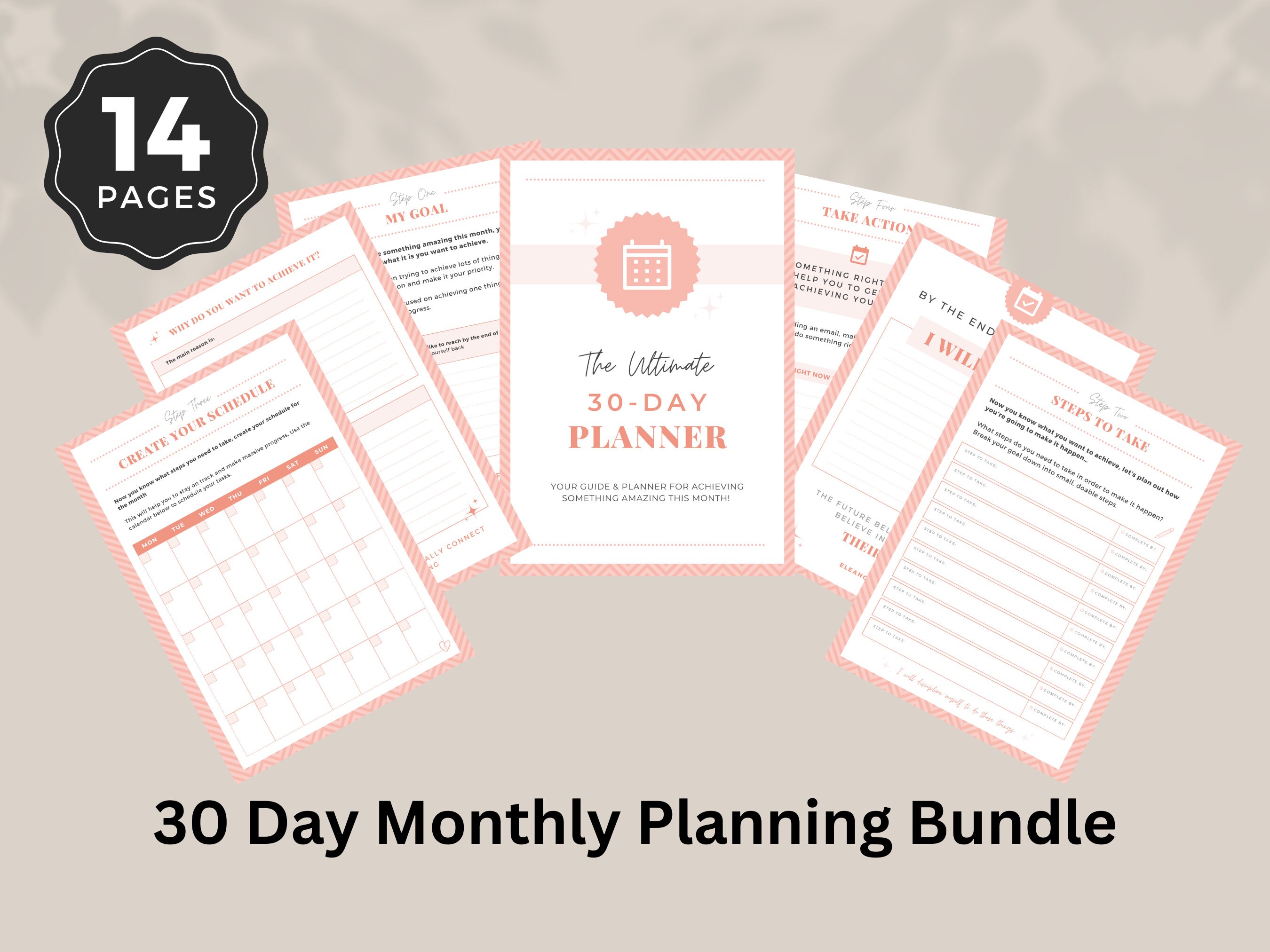 Productivity Planner Printable Monthly Planning Workbook - Etsy
