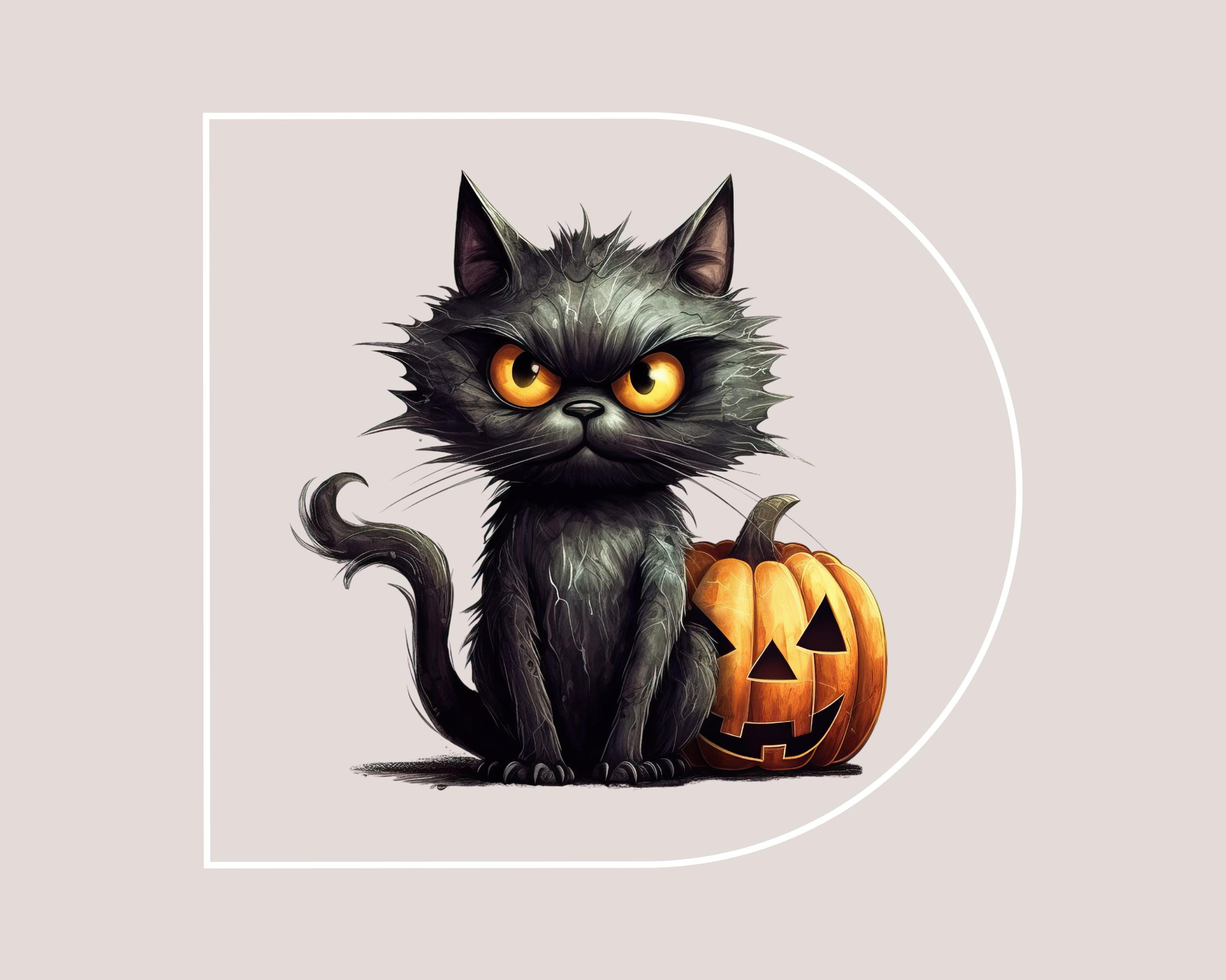 Grumpy Halloween Cat Themed to Do List, Halloween Themed Printable ...