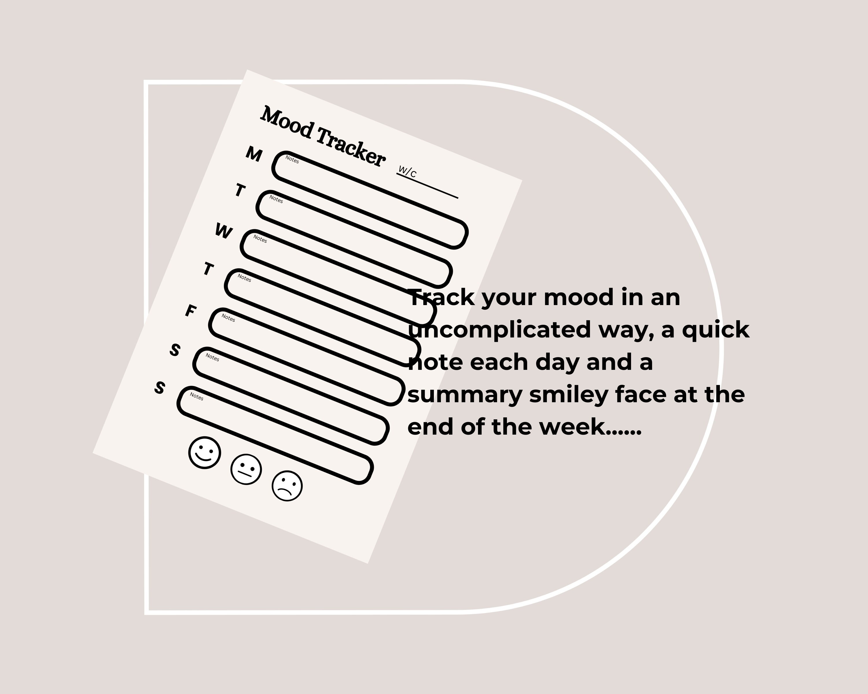 Printable Mood Tracker, Anxiety Tracker, Mental Health Checker ...