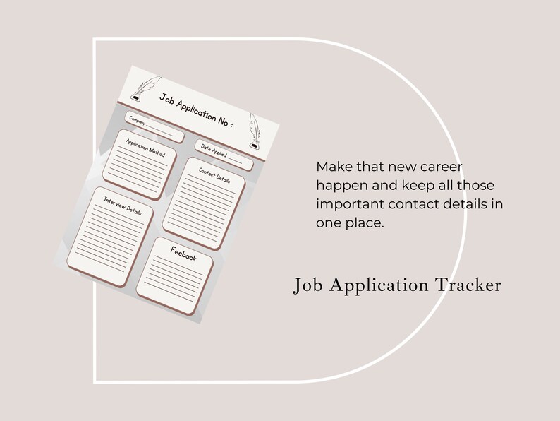 Job Search Planner and Tracker, Printable Job Search Planner, Job ...