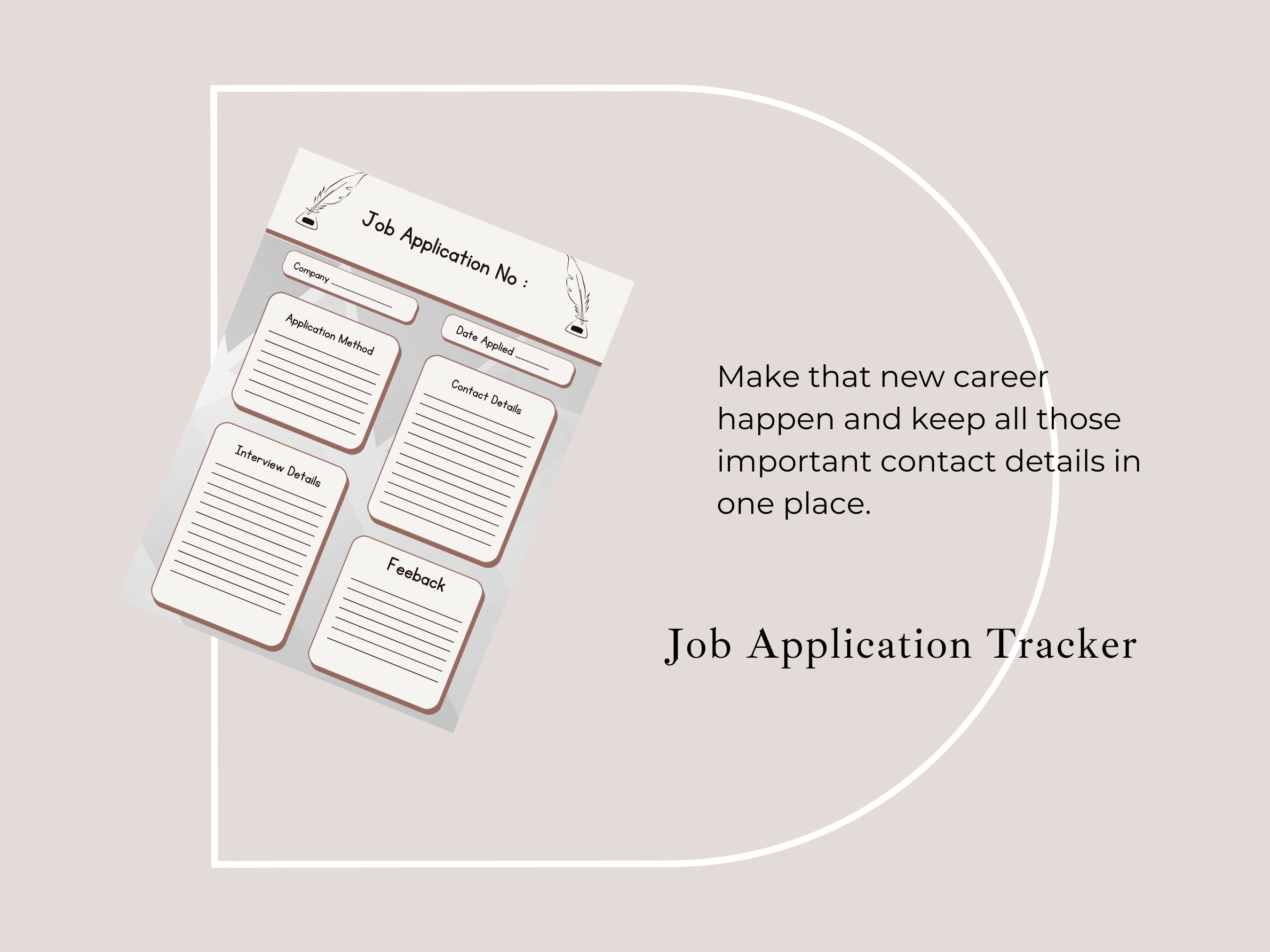 Job Search Planner and Tracker, Printable Job Search Planner, Job ...