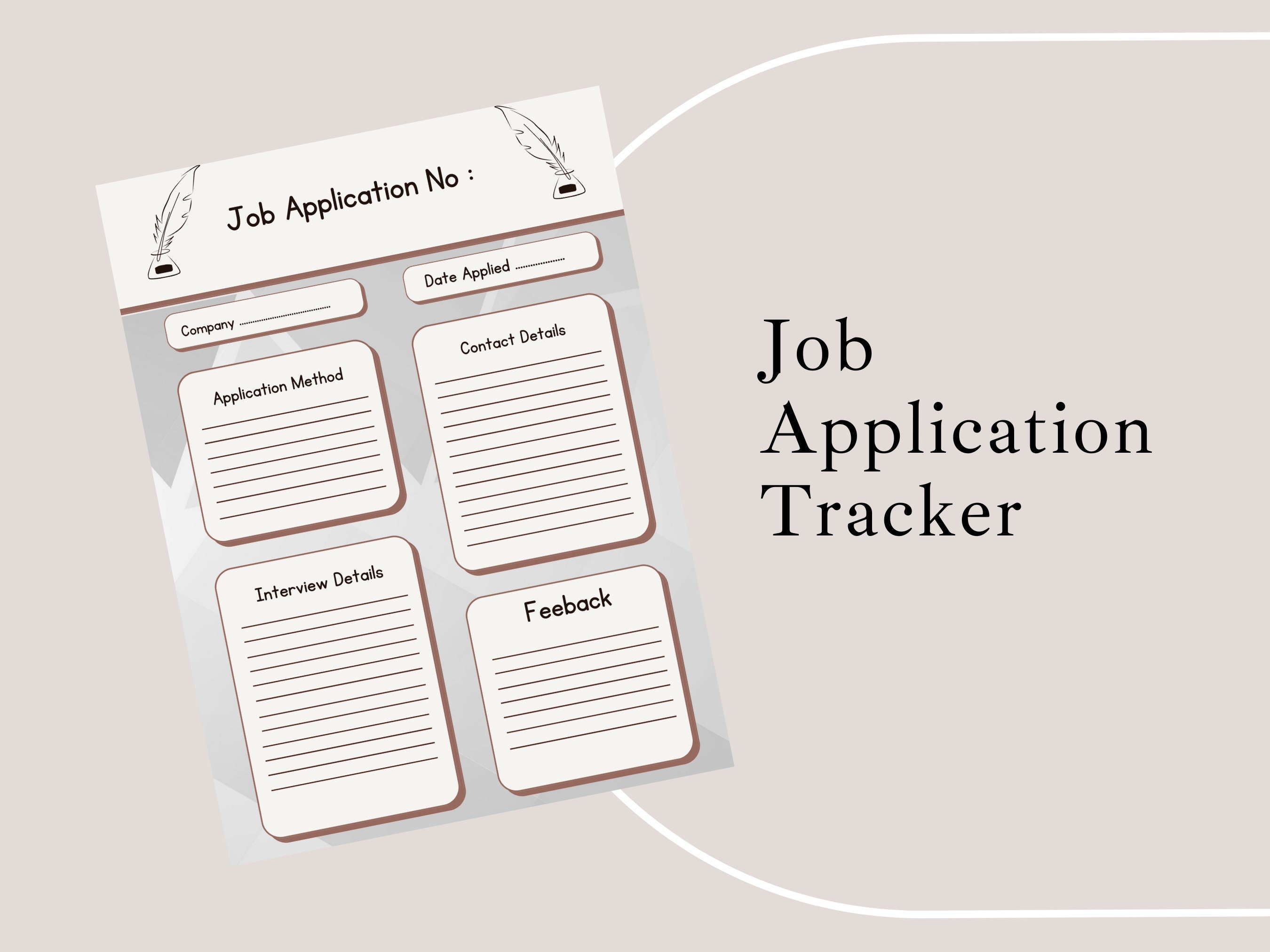 Job Search Planner and Tracker, Printable Job Search Planner, Job ...