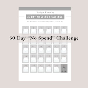 30 Day No Spend Challenge, Mini No Spend Challenge, Monthly No Spend ...