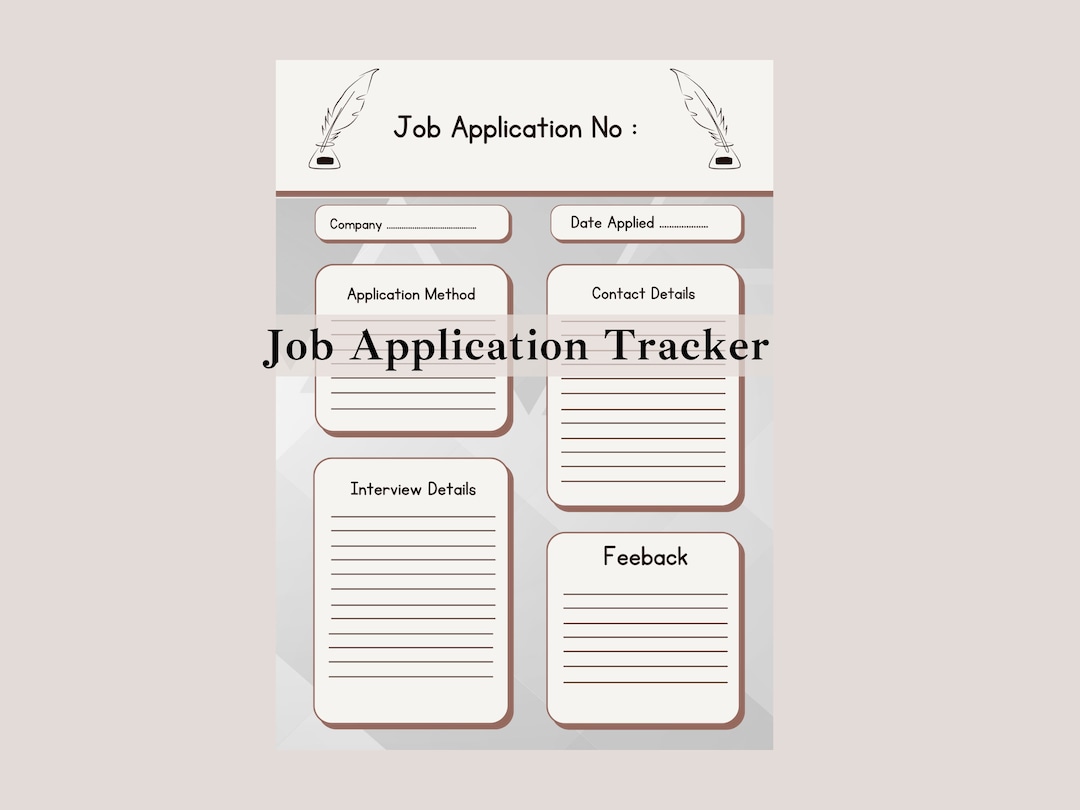 Job Search Planner and Tracker, Printable Job Search Planner, Job ...