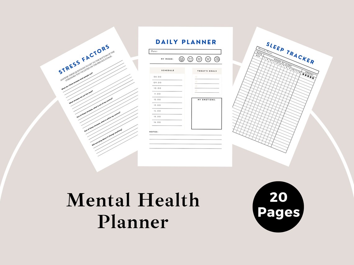 Mental Health Printable Bundle, Mental Health Worksheet Bundle ...