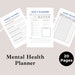 Mental Health Printable Bundle, Mental Health Worksheet Bundle ...