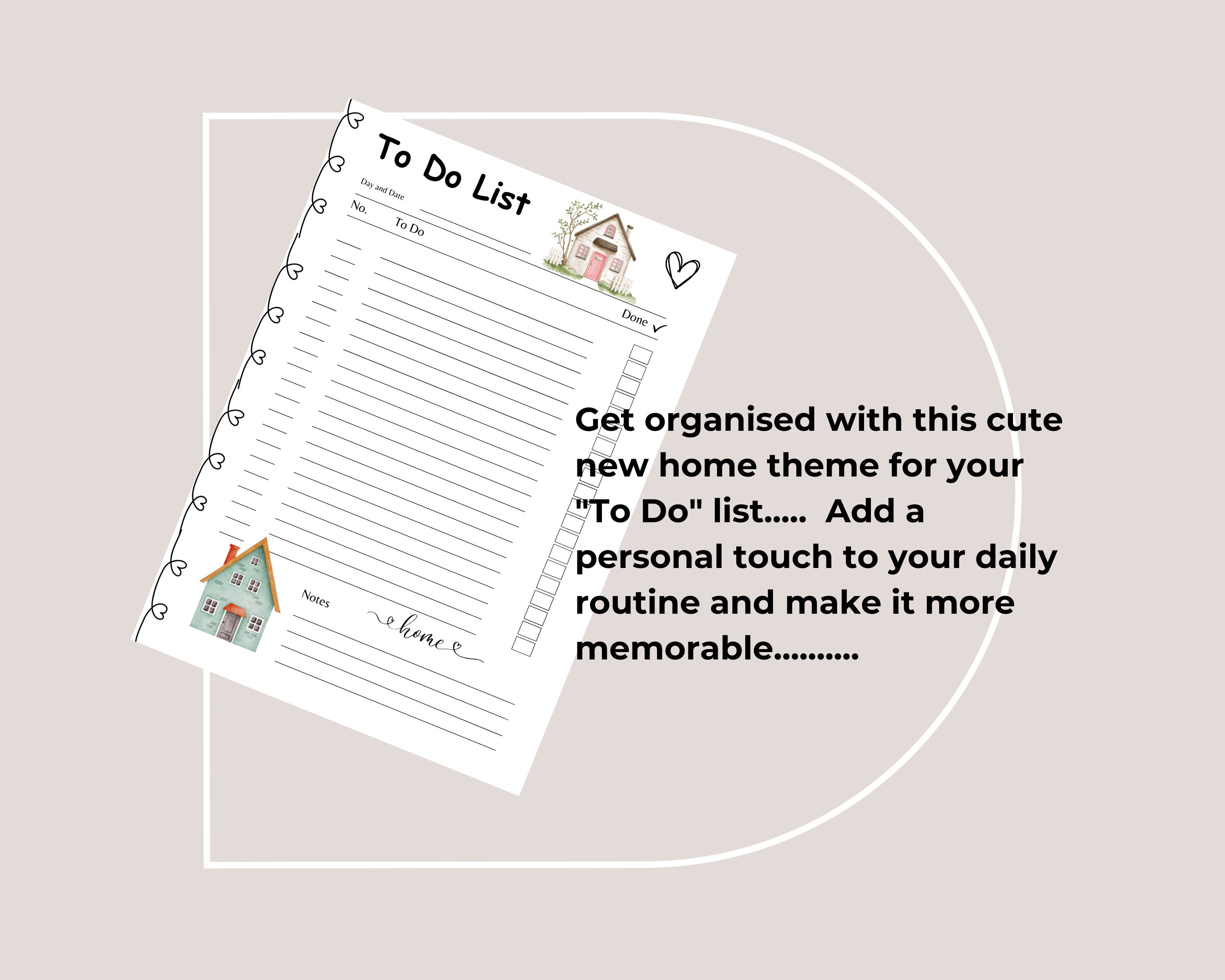 Printable to Do List for New Home, New Home Themed to Do List, New Home ...