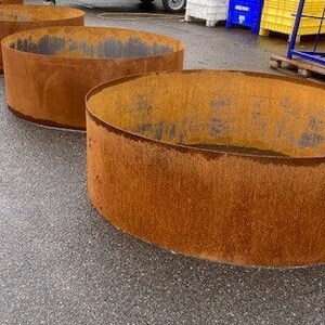 Corten Steel Raised Round Open Bottom Planter Beds - Etsy