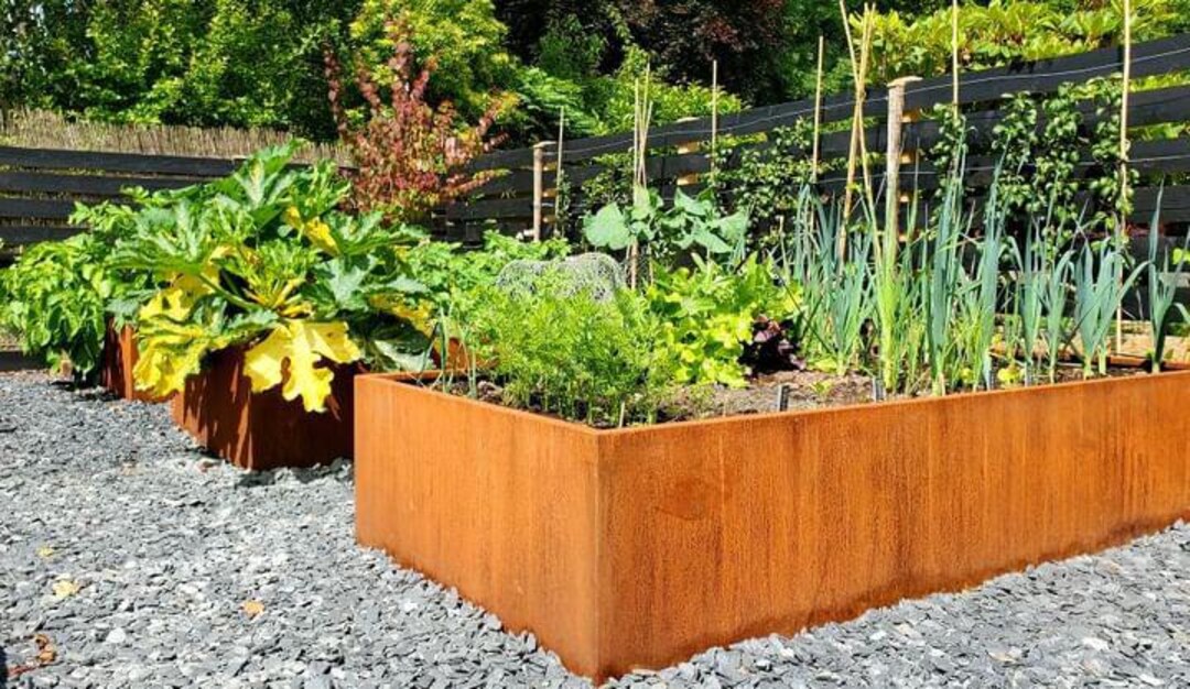 Corten Steel Raised Open Bottom Planter Beds - Etsy UK