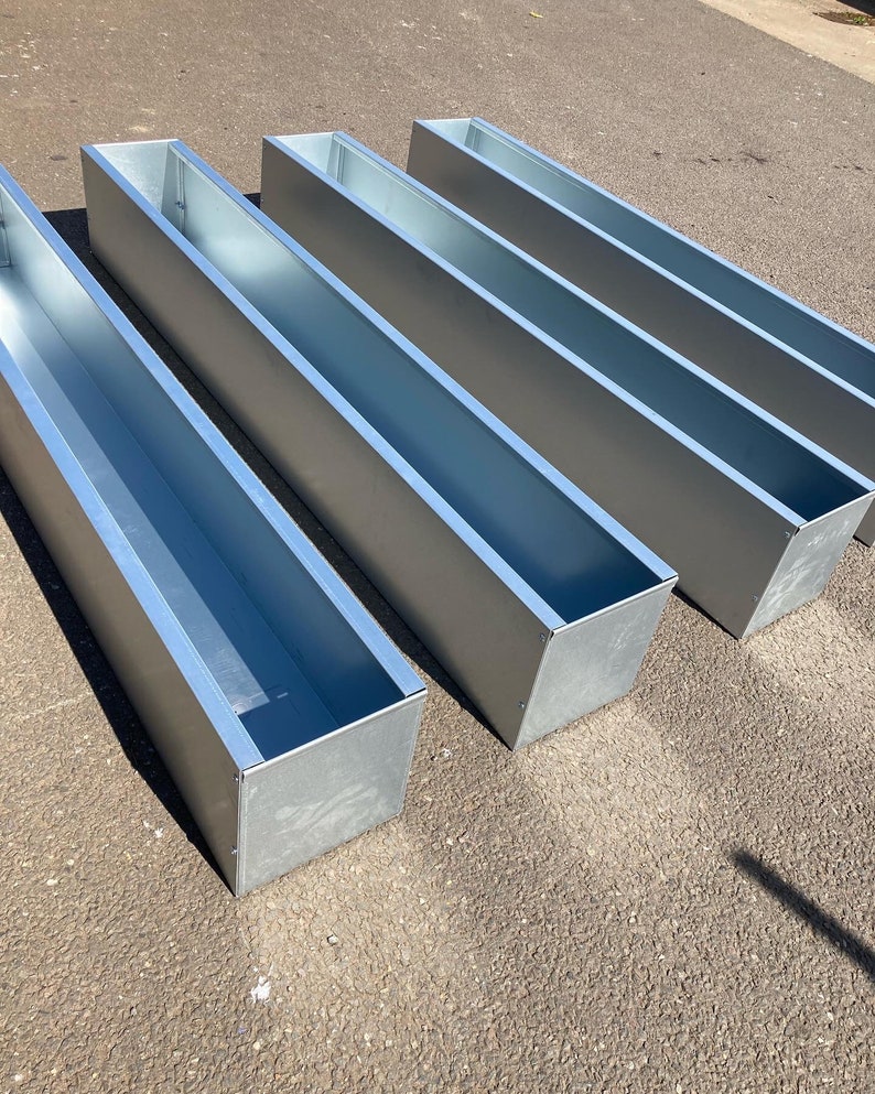 Large Galvanised Trough 2000mm With No Legs / Garden Planter / - Etsy UK