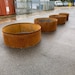 Corten Steel Raised Round Open Bottom Planter Beds - Etsy UK