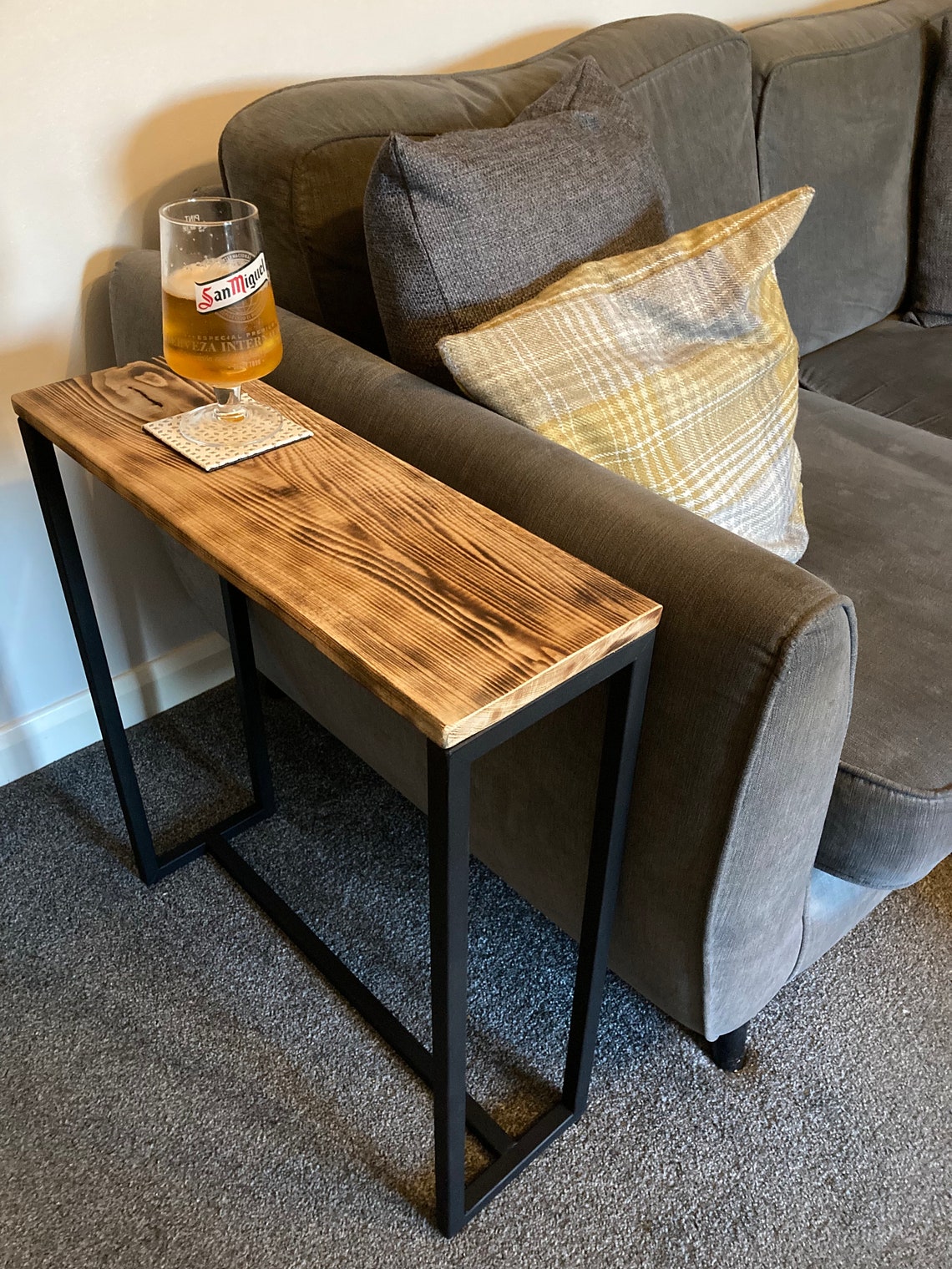 Black Frame Sofa Side Table 19.5cm Wide Sofa Table side | Etsy