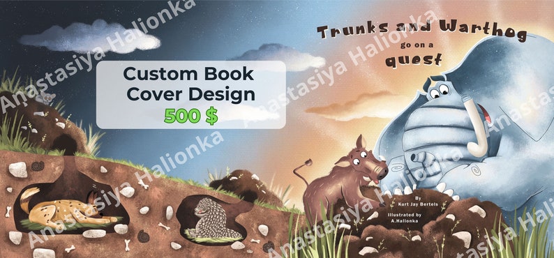 Personalized Cartoon Custom Book Cover Design, Cover Illustrator ...
