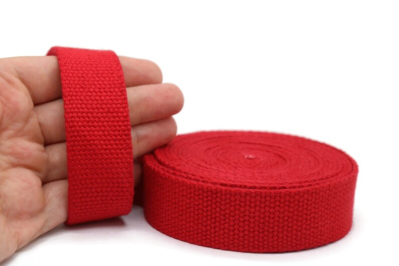 1 Inch25mm Cotton Webbing, 50 Colors, Heavy Duty Colored Cotton Canvas ...
