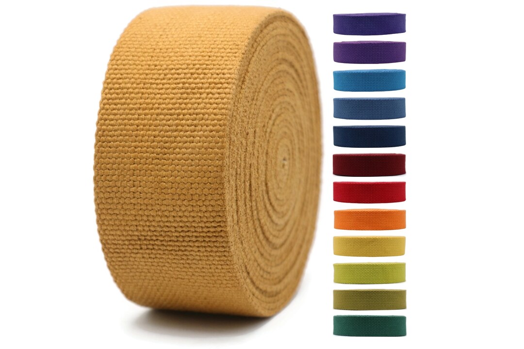 2 Inch 50mm Cotton Webbing, 50 Colors, 50mm Heavy Duty Colored Cotton ...